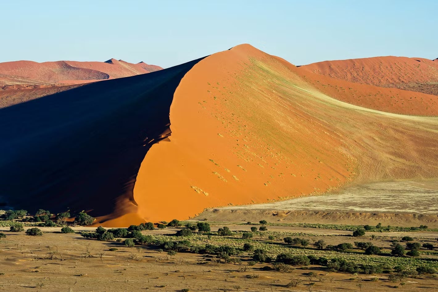 Marvel at the great, terracotta dunes in Sossusvlei